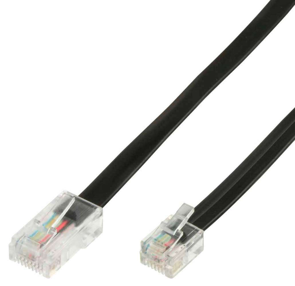 Telefonkabel RJ11 (6P4C) / RJ45 (8P4C) schwarz | ITguru24